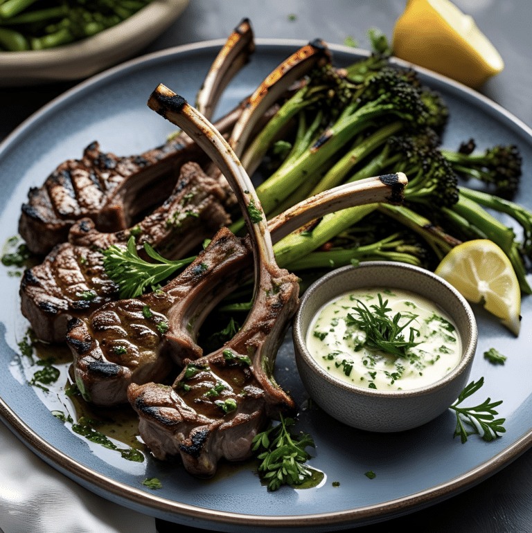 BBQ Beer Marinated Lamb Cutlets With Zesty Herb Dipping Sauce ...